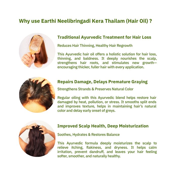 Neelibringadi Hair Oil - Natural Hair Growth & Anti-Graying Treatment ...