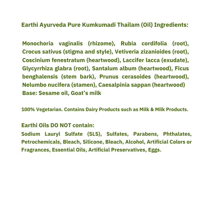 Pure Kumkumadi Thailam - Nightly Saffron Face Oil for Glowing Skin ...